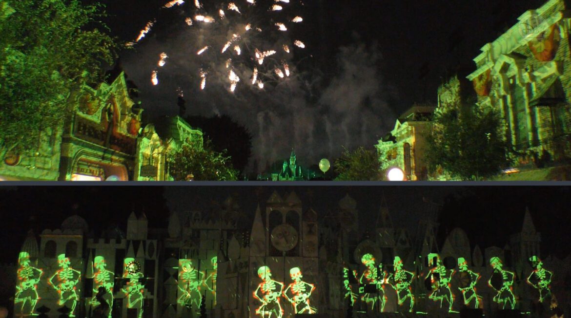Disneyland Halloween Screams Fireworks 2022 | Split Screen | Main ...