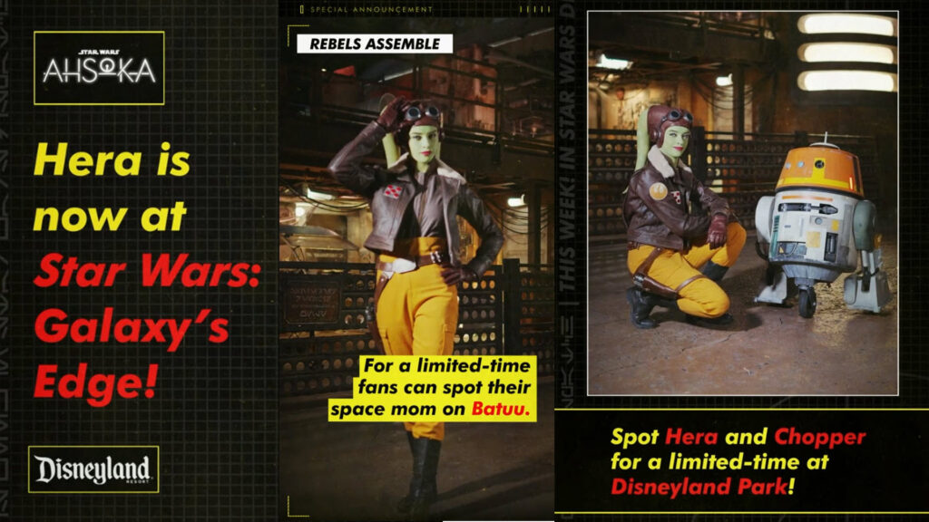 Rebels Assemble – Hera Syndulla and Chopper appearing at Disneyland ...