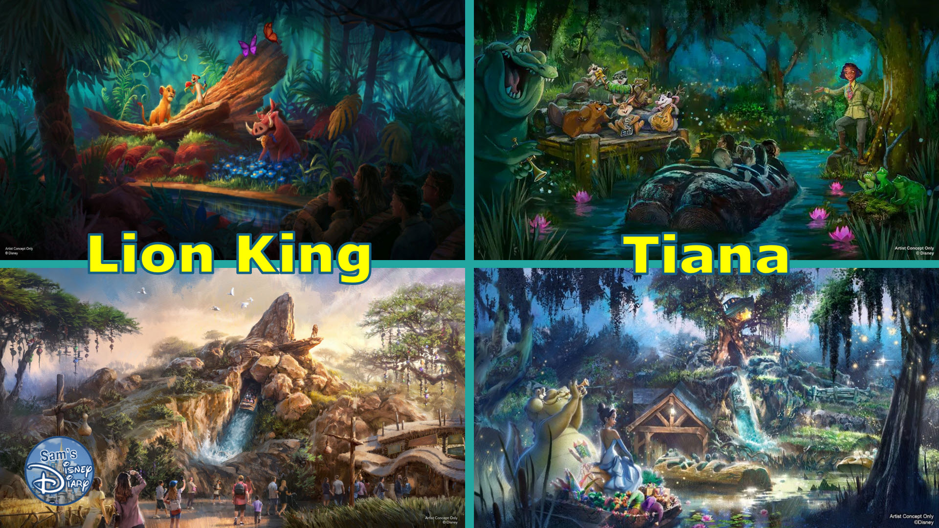 Tiana Lion King Ride Comparison: Splash Mountain Lives On